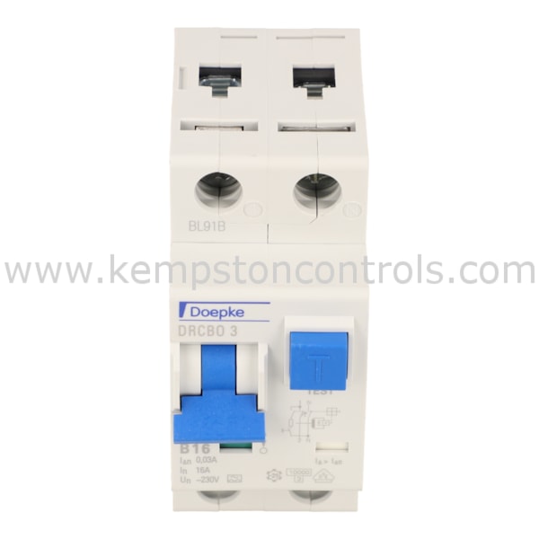 Doepke DRCBO-3B16/0.03/1N-A DOEPKE RCBO, 2 POLES, 16A, B CURVE, TYPE A, 10KA, 30MA | Kempston ...