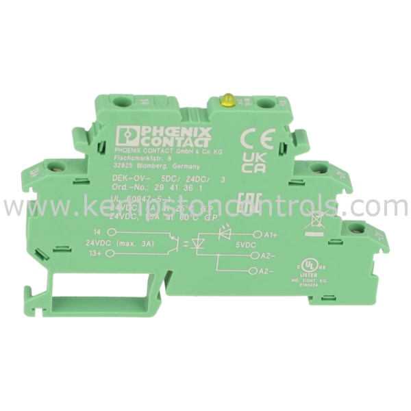 Phoenix 2941361 PHOENIX DEK-OV- 5DC/ 24DC/ 3, POWER SOLID-STATE RELAY ...