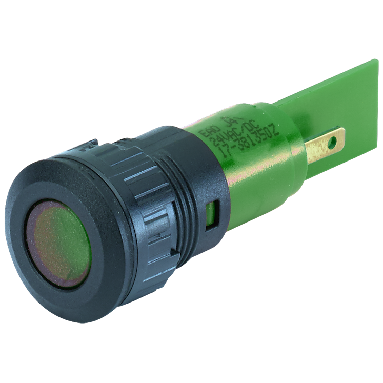 EAO 17-371351Z EAO INDICATOR M16, LED 10MM, CONVEX LENSE, GREEN, 24VDC ...