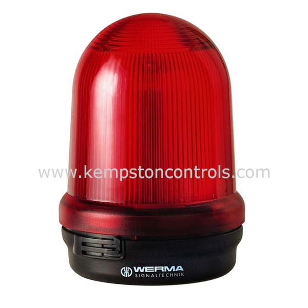 WERMA 82611055 WERMA MONITORED LIGHT BEACON, 24VDC, RED, SURFACE MOUNT ...