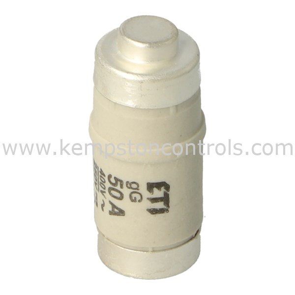 ETI D02/50A/GL ETI D02 (E18) 50A GL BOTTLE FUSE 400V | Kempston Controls