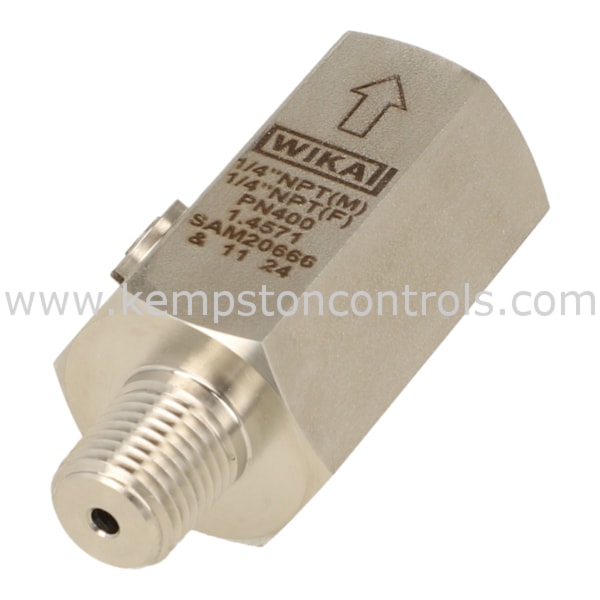 WIKA 1449605 WIKA SNUBBER, STAINLESS STEEL, -10 TO 120°C, PN MAX. 400 BAR, 1/4 NPT MALE + 1/4 ...