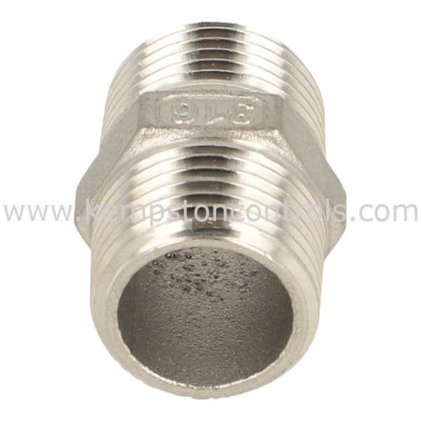 Other HN08 NERO PIPELINE 1/2" BSPT M/M HEX NIPPLE 150LB 316SS | Kempston Controls
