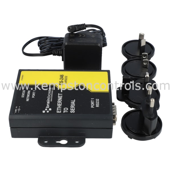 Brainboxes ES-246 BRAINBOXES 1-PORT RS232 ETHERNET TO SERIAL ADAPTER | Kempston Controls