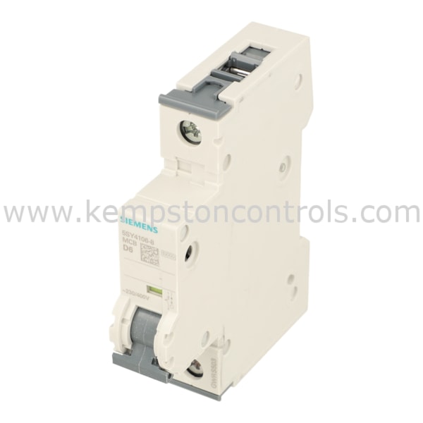 Siemens 5SY4106-8 SIEMENS MINIATURE CIRCUIT BREAKER 230/400V, 10KA, 1 ...