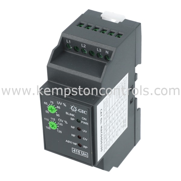 GIC MAC04D0100 GIC VOLTAGE MONITORING RELAY WITH DPDT CONTACTS, 3 PHASE ...