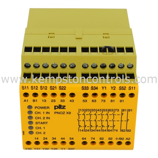 Pilz PNOZ X9 24VAC 24VDC 7n/o 2 n/c 2so PILZ SAFETY RELAY, 1/2 CHANNEL ...