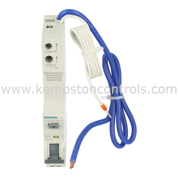 Siemens 5SU9304-6KK32 SIEMENS RCBO, 10 KA, 1P+N, TYPE A, 30 MA B CHAR., IN: 32 A UN AC: 230V ...