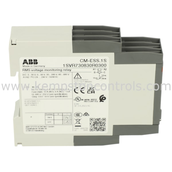 ABB 1SVR730830R0300 ABB VOLTAGE MONITORING RELAY, 24-240V AC/DC, 1 C/O ...