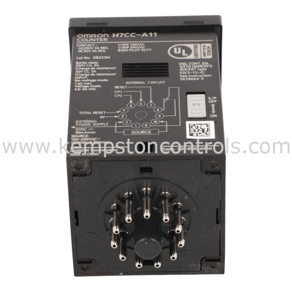 Omron H7CC-A11 OMRON DIGITAL COUNTER, PLUG-IN, 11-PIN, 48X48MM, IP66, 6 COUNT DIGITS ...