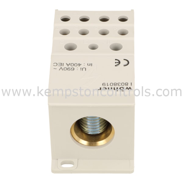 Wohner I8038019 WOHNER SINGLE POLE SPLITTER BLOCK, 400A | Kempston Controls