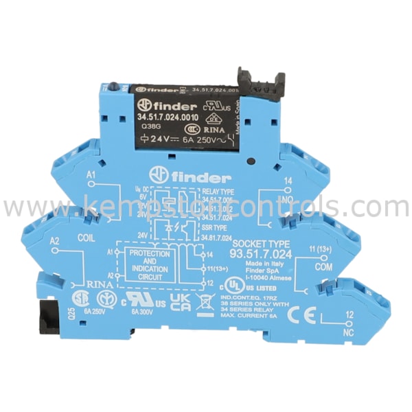 Finder 38.61.7.024.0050 FINDER RELAY INTERFACE MODULE 24VDC | Kempston ...