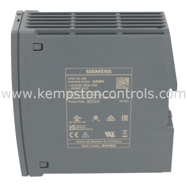 Siemens 6EP4438-7FB00-3DX0 SIEMENS SITOP SEL1200 SELECTIVITY MODULE, 8 ...