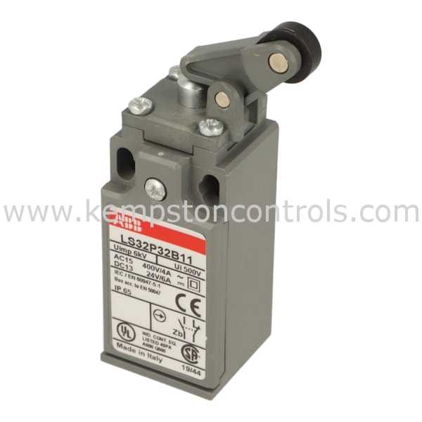 ABB 1SBV010332R1211 ABB LIMIT SWITCH, SNAP ACTION SIMULTANEOUS, 1 NO, 1 NC, ROLLER LEVER, M16X1 ...